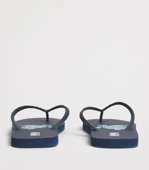 Vilebrequin Turtle Motif Flip Flops - Blue