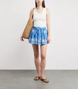 Maje Paisley Print Mini Skirt