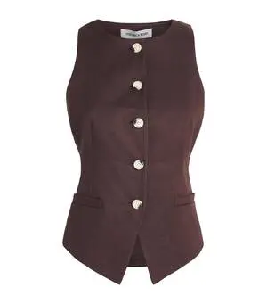 Veronica Beard Button Detailed Vests For Women