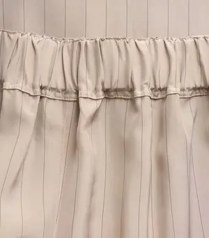 LIBEROWE Pinstripe Palazzo Trousers - Beige