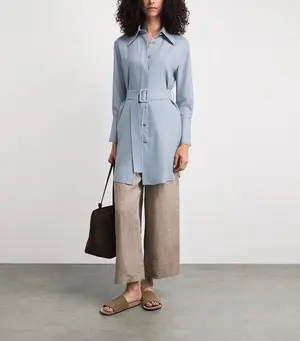 Colombo Cashmere Oversized Belted Shirt