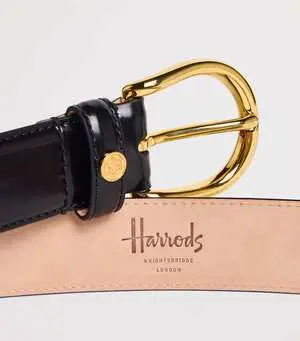Harrods Leather Belt - Black
