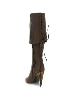 Alexander McQueen Horn-heel Knee-high Boots