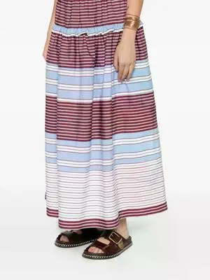 Sandro Striped A-line Maxi Skirt