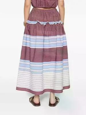 Sandro Striped A-line Maxi Skirt