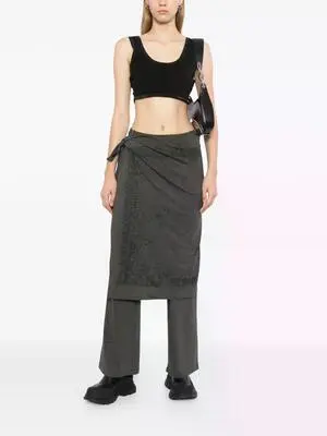 HYEIN SEO Wrap-panel Distressed-print Trousers
