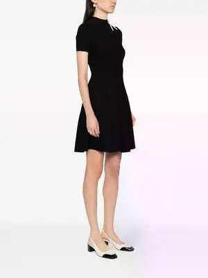 Valentino Garavani Bow-embellished Knit Minidress