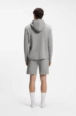 BOSS Cotton-blend Pajama Shorts With Logo - Grey