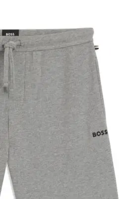 BOSS Cotton-blend Pajama Shorts With Logo - Grey