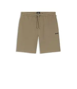 BOSS Cotton-blend Pajama Shorts With Logo - Light Brown