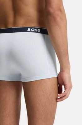 BOSS Three-pack Of Cotton Trunks With Logo Waistband - Assorted Pre Pack