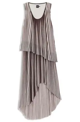 BOSS A-line Dress With Plissé Pleats