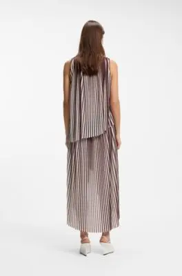BOSS A-line Dress With Plissé Pleats
