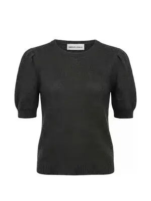 EMERSON RENALDI Puff-sleeve Cropped Top