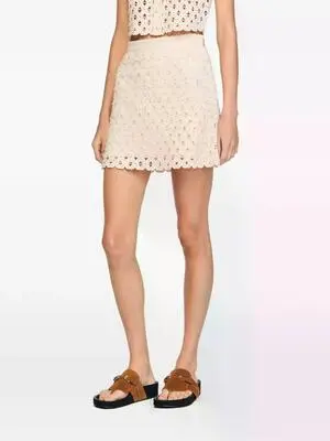 Sandro Ribbed Knit Tank Top With Contrast Trim - Neutrals