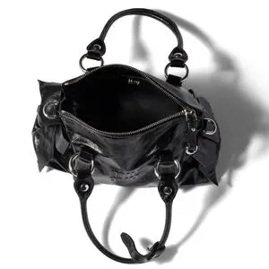 Miu Miu Shiny Leather Handbag - Black