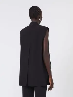 Max Mara Oversized Viscose Gilet - Black