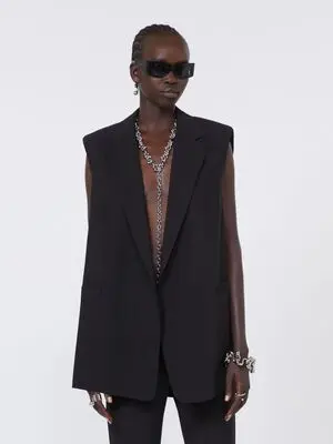 Max Mara Oversized Viscose Gilet - Black