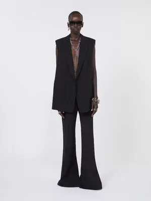 Max Mara Oversized Viscose Gilet - Black