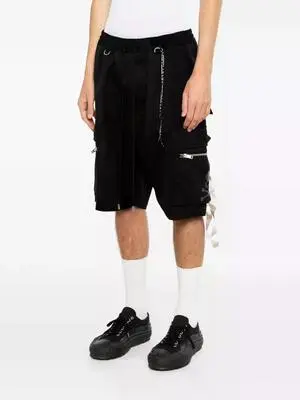MASTERMIND WORLD Logo-embroidered Cargo Shorts - Black