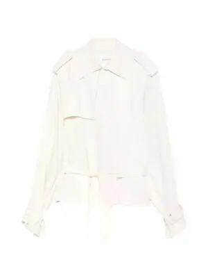THE FRANKIE SHOP Elva Belted Trench Coat - Neutrals