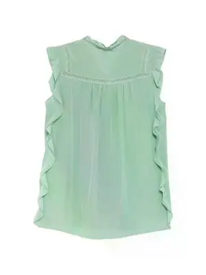 Shiatzy Chen Lace Chiffon Halter Top - Green