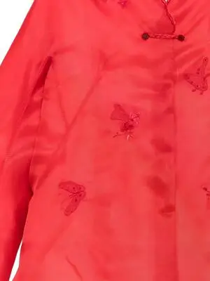 Shiatzy Chen Organza Embroidered Jacket Set - Red
