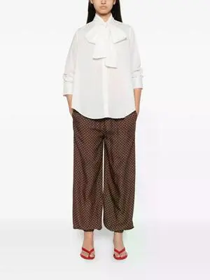 MANUEL RITZ Long-sleeve Pussy-bow Shirt