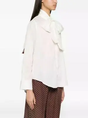 MANUEL RITZ Long-sleeve Pussy-bow Shirt