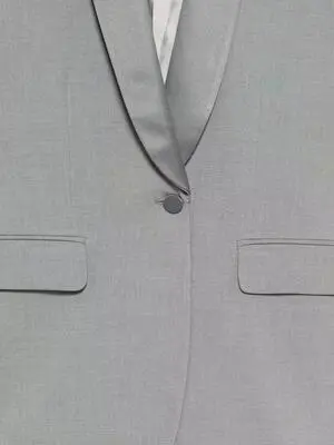 MANUEL RITZ Satin Lapel Single-button Blazer