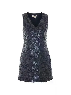 Michael Kors Sequin-embellished Floral-appliqué Dress