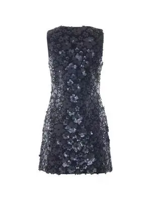 Michael Kors Sequin-embellished Floral-appliqué Dress