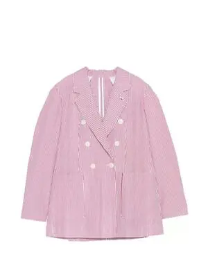 MANUEL RITZ Striped Double-breasted Jacket - Red