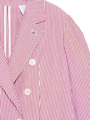 MANUEL RITZ Striped Double-breasted Jacket - Red