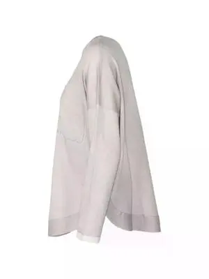 PUROTATTO Patch-pocket Round-neck Sweater