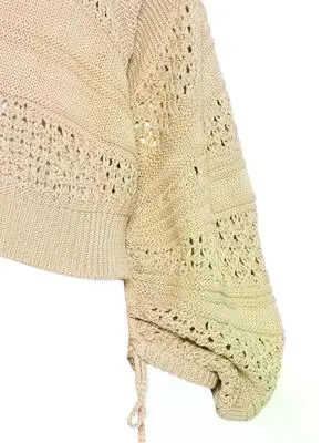 Liu Jo Open-knit Drawstring-cuff Sweater