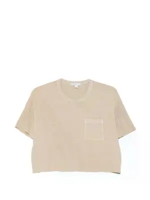 JAMES PERSE Pocket Cropped T-shirt - Neutrals