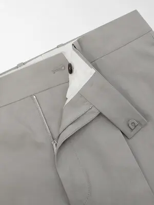 JIL SANDER Straight-leg Cotton Trousers - Gray