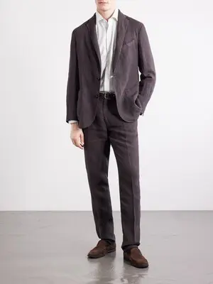 Boglioli Straight-leg Linen Suit Trousers