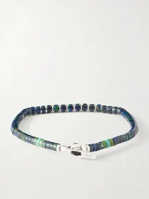 MIKIA Heishi Azurite And Sterling Silver Bracelet - Blue