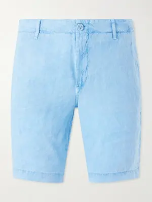 Vilebrequin Straight-leg Garment-dyed Linen Shorts