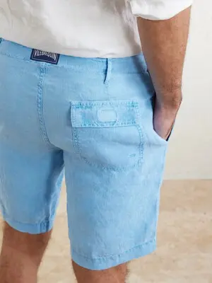 Vilebrequin Straight-leg Garment-dyed Linen Shorts
