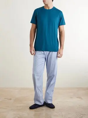 Derek Rose Basel Stretch-jersey T-shirt - Blue