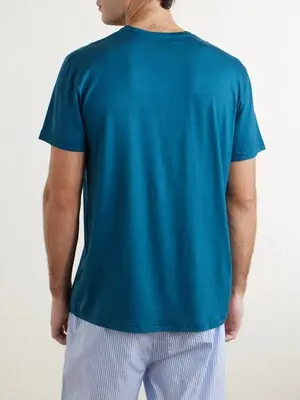 Derek Rose Basel Stretch-jersey T-shirt - Blue
