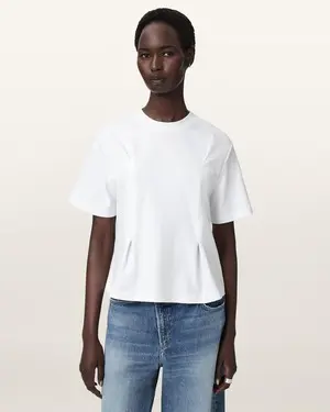 ALLSAINTS Sofia Lisa Boxy Embroidered T-shirt - White