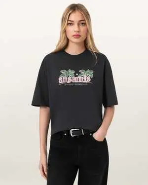 ALLSAINTS Troppo Oversized Graphic T-shirt - Black