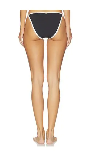 L'Agence Violet String Hipster Bikini Bottom - Black