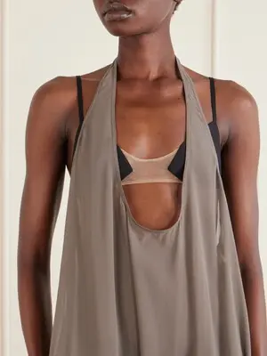 Rick Owens Haltar Silk Georgette Gown