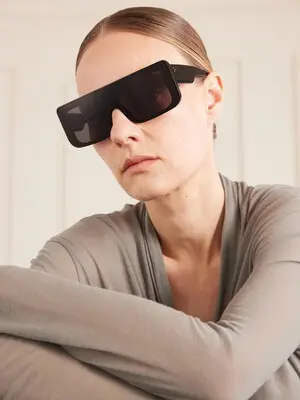Rick Owens Documenta Square-frame Sunglasses - Black