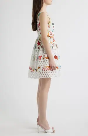 LAYERED WITH LOVE Giorgia Lace Inset Cotton Mini Sundress